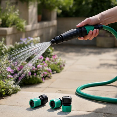 Garden Essential 4-Piece Hose Fittings Set - Universal Tap Adapter ...
