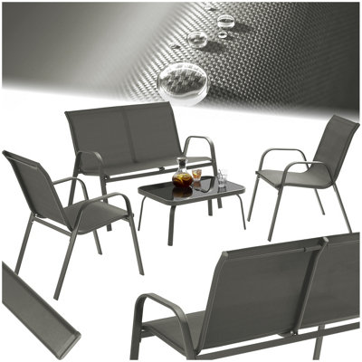 Garden Furniture Set Nora - up to 4 people, textilene fabric, weather ...