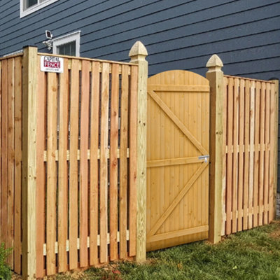 Garden Gate Pine Wood Semi Side Opening Gate for Garden Entrance Fence ...