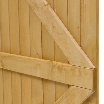 Garden Gate Pine Wood Semi Side Opening Gate for Garden Entrance Fence ...