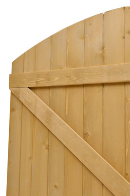 Garden Gate Pine Wood Semi Side Opening Gate for Garden Entrance Fence ...