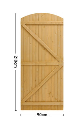 Garden Gate Pine Wood Semi Side Opening Gate for Garden Entrance Fence ...