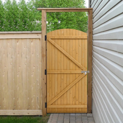 Garden Gate Pine Wooden Semi Side Opening Gate, Semi Braced ...