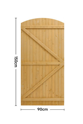 Garden Gate Pine Wooden Semi Side Opening Gate, Semi Braced ...