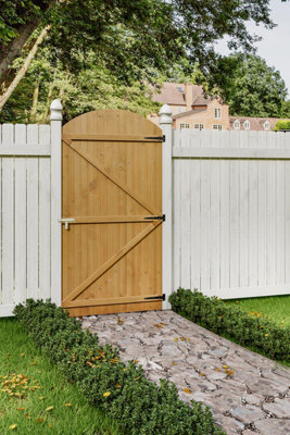 Garden Gate Pine Wooden Semi Side Opening Gate Semi Braced H 150 cm x W ...