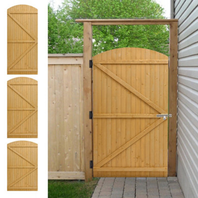 Garden Gate Pine Wooden Semi Side Opening Gate Semi Braced H 150 cm x W ...