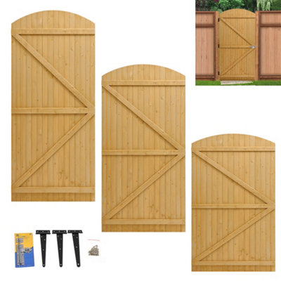 Garden Gate Pine Wooden Semi Side Opening Gate Semi Braced H 150 cm x W ...