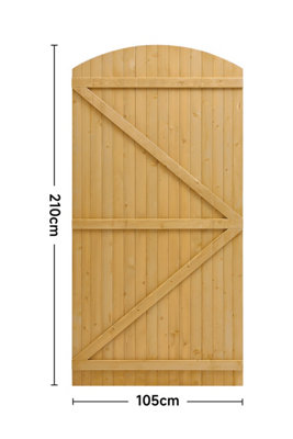 Garden Gate Pine Wooden Semi Side Opening Gate Semi Braced H 210 cm x W ...