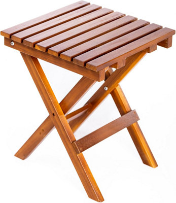 Garden Gear Acacia Folding Side Table Wooden Outdoor Garden Patio ...