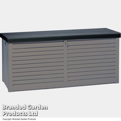 Garden Gear Grey Lockable Storage Patio Box with Sit-on Lid ...