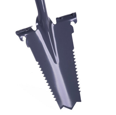Garden Gear Multi-Purpose Shovel, Serrated Carbon Steel Blade, Root ...