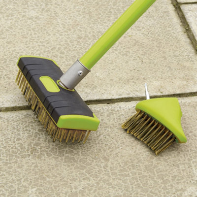 Garden Gear Patio Paving Steel Brush & Weed Scraper Set with Twin Heads ...