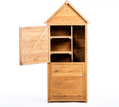 Garden Gear Sentry Storage Cabinet Wooden Outdoor Garden Shed with 4 ...
