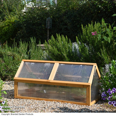 Garden Gear Wooden XL Cold Frame Greenhouse, Polycarbonate Panels ...