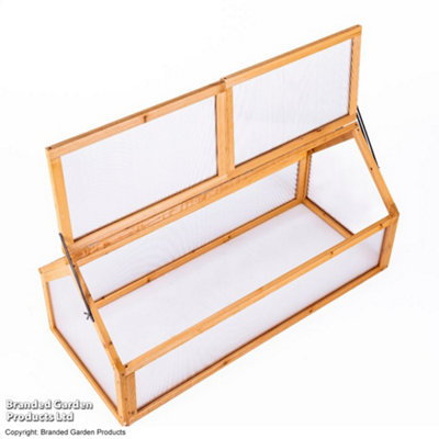 Garden Gear Wooden XL Cold Frame Greenhouse, Polycarbonate Panels ...