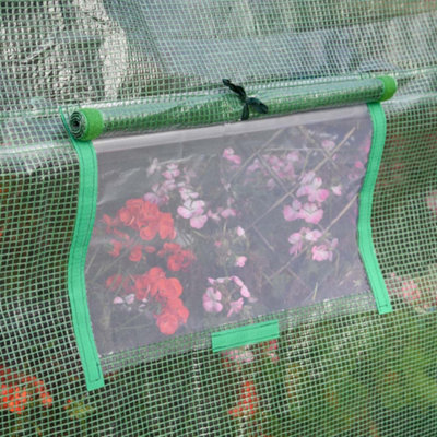 Garden Grow 2m x 2m Greenhouse Polytunnel, Powder Coated Steel Frame ...