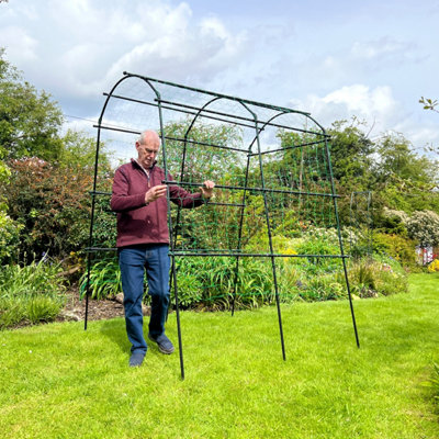 Garden Grow Tunnel Trellis Support for Climbing Plants 180x230cm - Rose ...