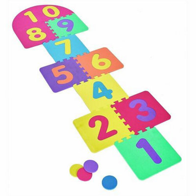 Garden Hopscotch Game Set Fun Play Outdoor Indoor Family Garden ...
