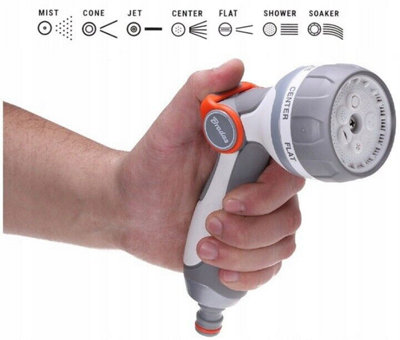 Garden Hose Connectors Fittings Universal Standard Hozelock Compatible White Water gun - EN56M ...