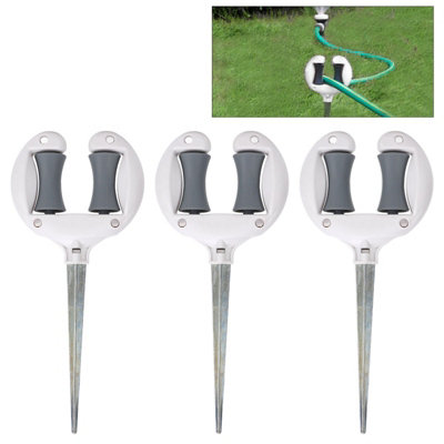 Garden Hose Guide Spike Holder with Soft Roller for Easy Lawn Hose ...