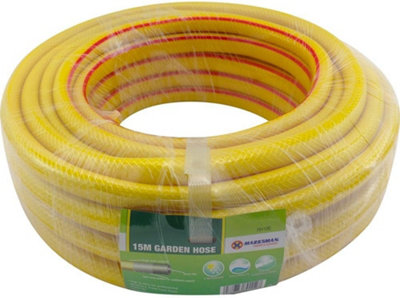 Garden Hose Nozzle Watering Pipe Reel Spray Gun 3 Ply Knitted Water 15M | DIY at B&Q