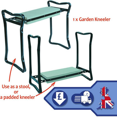 Garden Kneeler 2-in-1 Folding Gardening Padded Seat and Kneeling Stool ...