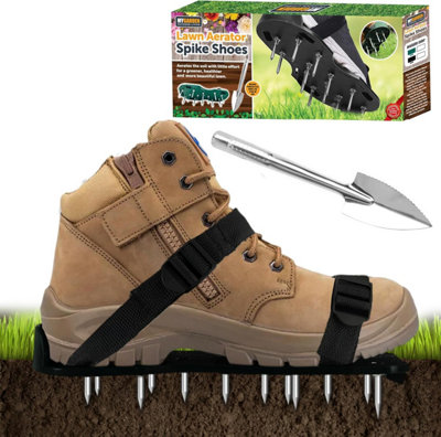 Garden Lawn Aerator Spikes Shoes with Stainless Steel Shovel Unisize ...