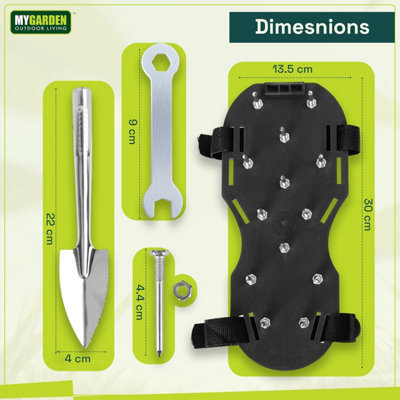 Garden Lawn Aerator Spikes Shoes with Stainless Steel Shovel Unisize ...