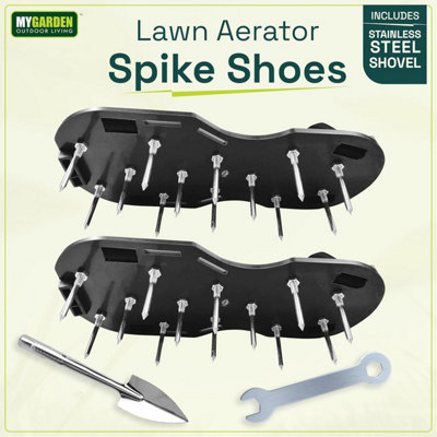 Garden Lawn Aerator Spikes Shoes with Stainless Steel Shovel Unisize ...