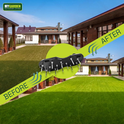 Garden Lawn Aerator Spikes Shoes with Stainless Steel Shovel Unisize ...