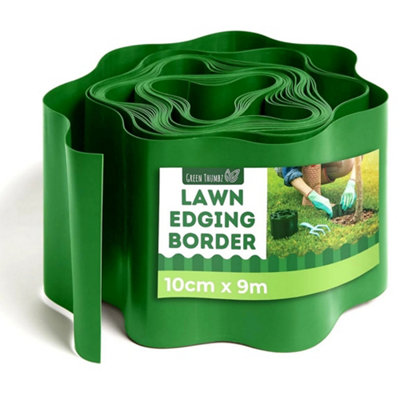 Garden Lawn Edging Border Roll - 9M PVC Edging for Landscaping ...