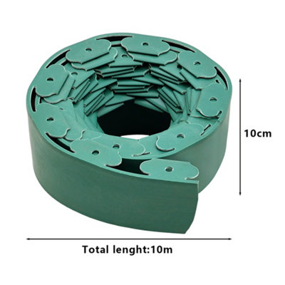 Garden Lawn Edging Roll 10m Border with 30 Pegs for Pathways and Flower ...