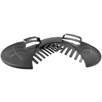 garden leaf grabbers,hand held tidy rake picker,leaf collector/grab (gray)