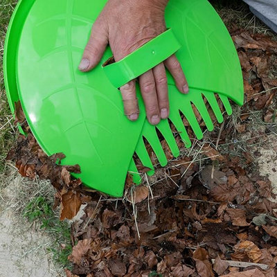 Garden Leaf Grabbers - Large Green Scoops for Fast Raking & Clearing