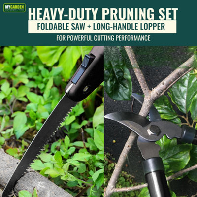 Garden Lopper Foldable Saw Set Heavy Duty Garden Loppers & Folding ...