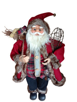 Garden Market Place Large 90cms Tall Father Christmas Figure With Sack ...