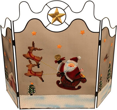 Garden Market Place Large Decorative Father Christmas, Reindeer and ...