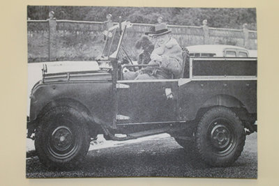 Garden Market Place Winston Churchill In His Series 1 Land Rover ...