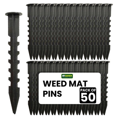 Garden Membrane Pegs for Weed Control 50 Pack Heavy Duty Ground Pegs ...