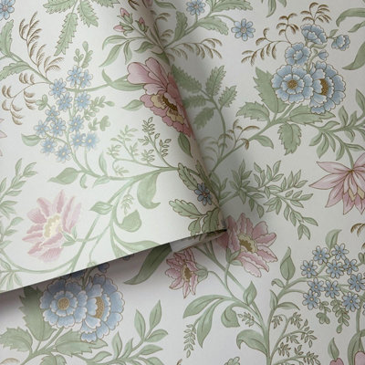 Garden Muse Wallpaper Pink / Green Rasch 100012