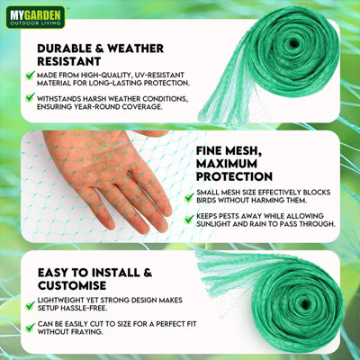Garden Netting Durable Bird Proof Netting for Plants, Fruit Cages ...