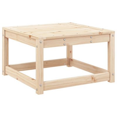 Garden Outdoor Footstool with Cushions Solid Wood Pine