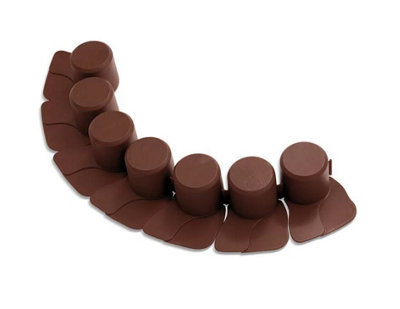 Garden Palisade Edging Border with Lawn Mower Ramp 4m - 3 Colours ...