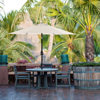 Garden Parasol Umbrella 2 m, Sunshade with Metal Pole and Ribs ...