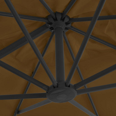 Garden Parasol with Portable Base Taupe