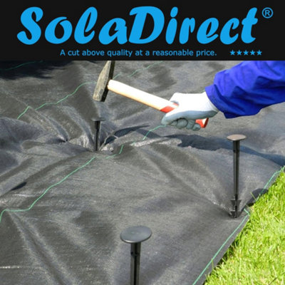 Garden Pegs - Pack of 50 x 5" Ground Pegs for Securing Landscape Fabric ...