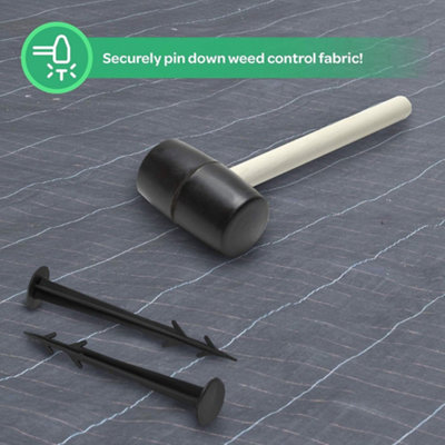 Garden Pegs- Pack of 60 12cm Ground Stakes for Weed Control & Securing ...