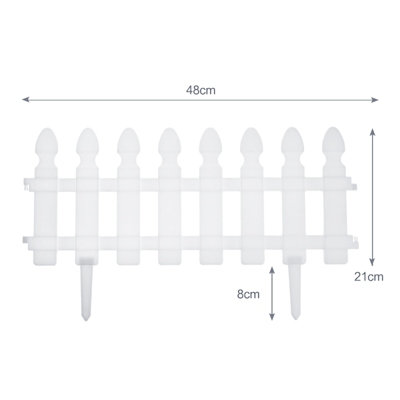 Garden Picket Fence Edgings Lawn Garden Yard Decoration 4 Pcs W 48 x H 29cm