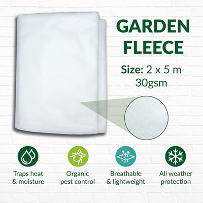 Garden Plant Fleece Frost Protection 2m x 5m for Growing Vegetables ...