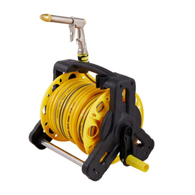 Garden Portable Flexible Hose Reel Compact Set Outdoor Manual ...